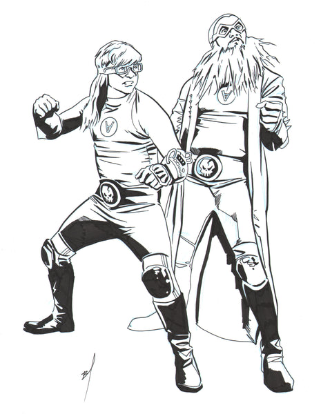The Anti-Bats! No. 2 ink drawing – Brandon Bird